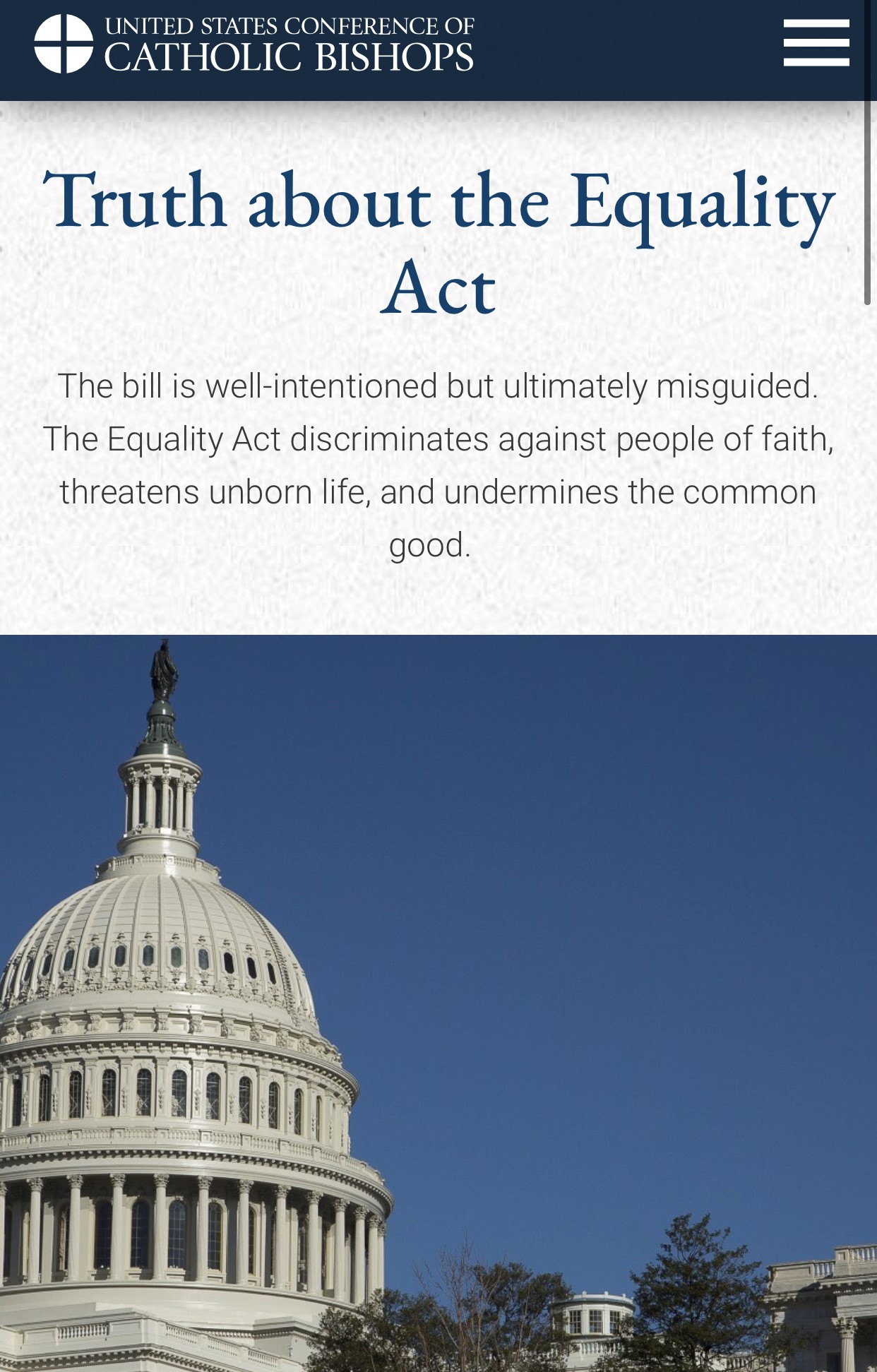 Contact your elected officials about the Equality Act – Catholic Star ...