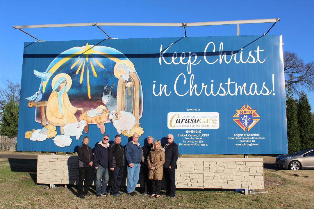Knights help sponsor Christmas billboards – Catholic Star Herald